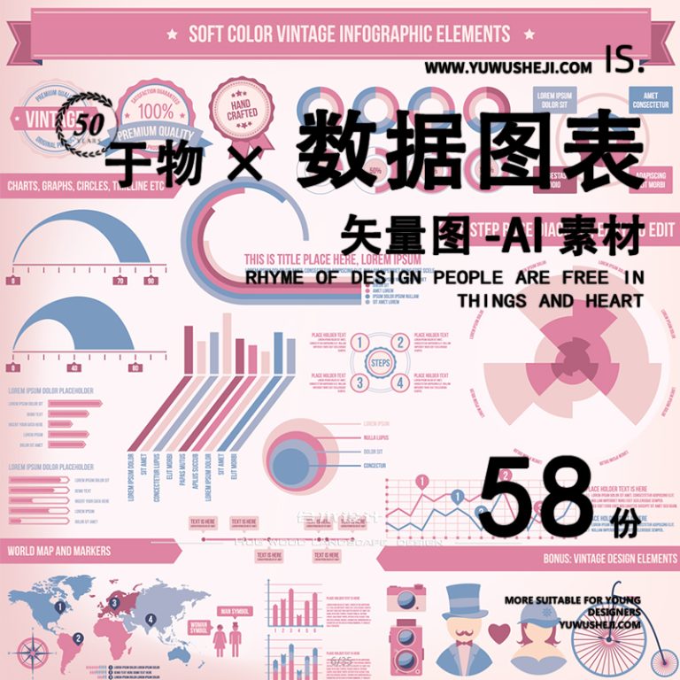 信息图表设计可视化数据海报模板ai矢量设计商务图形icon合集yf01 艺术设计日志 于物设计